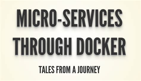 Docker And Microservices Heartcode