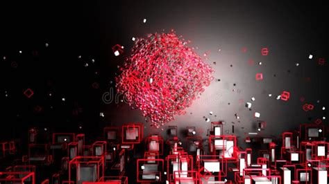 4k Abstract 3d Geometric Shapes Loop Animation Modern Background Seamless Motion Design Stock