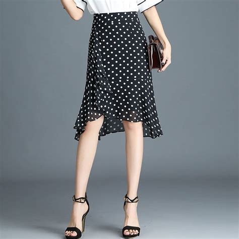 Badu Bg Шифонени поли Дамска мода Нежни флорални Висока талия Дамски Елегантни Ретро с дължина