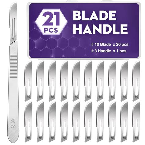 Buy 21pcs 20 Scalpel Blades With 10 Scalpels Surgical Sterile Blades