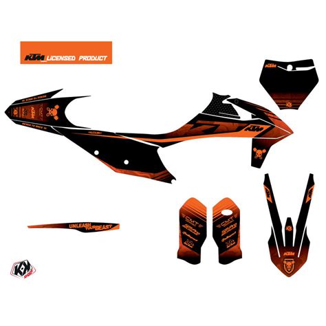 Kit Déco Moto Cross Replica Thomas Corsi 2020 KTM 250 SX Noir Orange