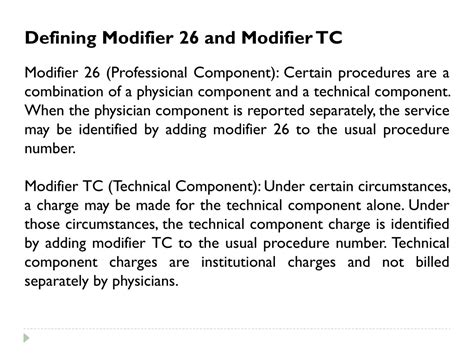 Ppt Appropriate Use Of Modifier 26 And Modifier Tc Powerpoint Presentation Id10696482