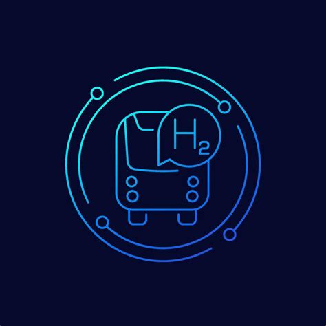 Hydrogen Bus Line Icon Clean Transport Vector 26266152 Vector Art At