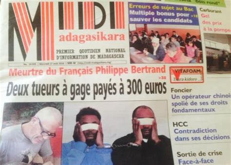 Meurtre Dun Français à Madagascar Les Hommes De Main Engagés Par Son