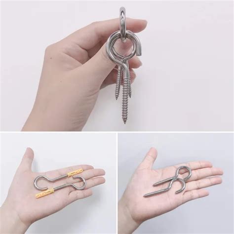 สกรูตะขอสแตนเลส 304 พร้อมพุกพลาสติก ขนาด M6x30 Mm ชิ้น พุกเหล็ก