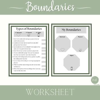 Types Of Boundaries Worksheet By MB Social Work TPT