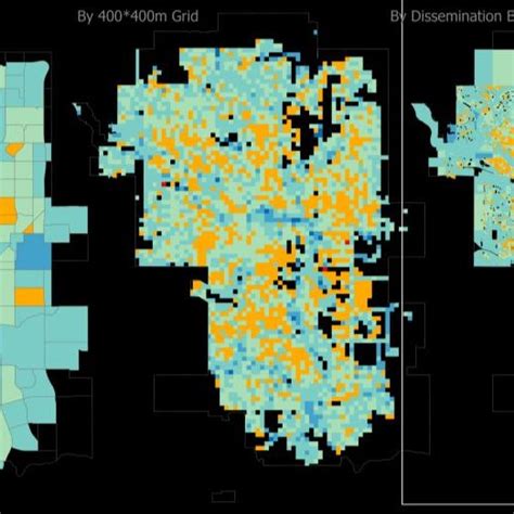 Calgary S Average Sidewalk Width For Three Different Aggregation Units