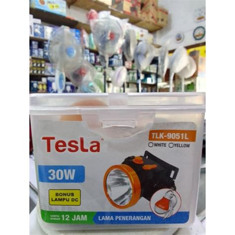 Jual SENTER KEPALA TESLA TLK 9051L 30W BONUS LAMPU DC Shopee Indonesia