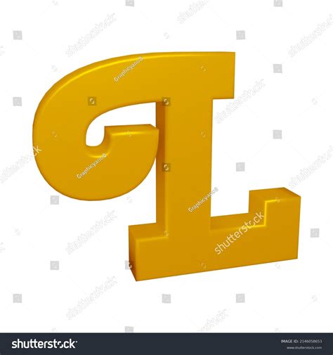 알파벳 문자 L의 3d 렌더링 3d 스톡 일러스트 2146058653 Shutterstock
