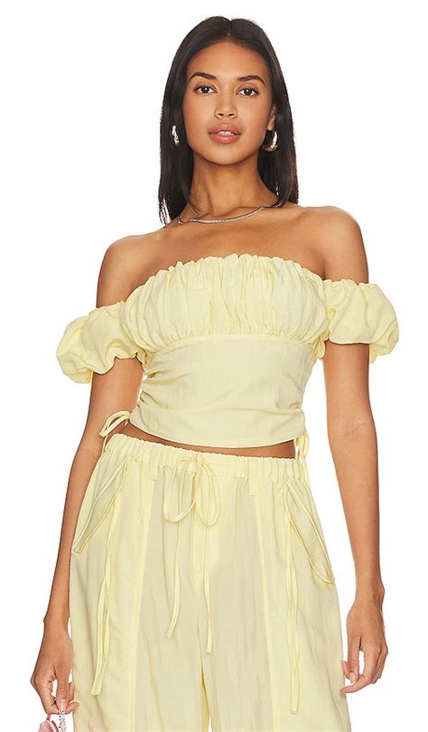 LPA Nita Off Shoulder Top In Butter Yellow REVOLVE