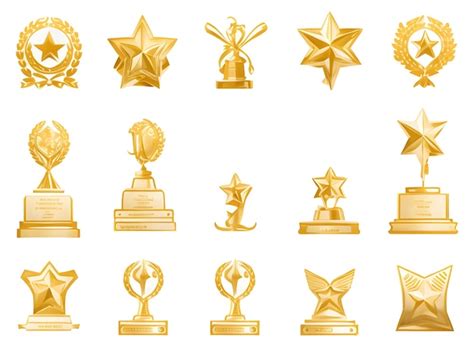 Iconos De Los Premios Vector Premium