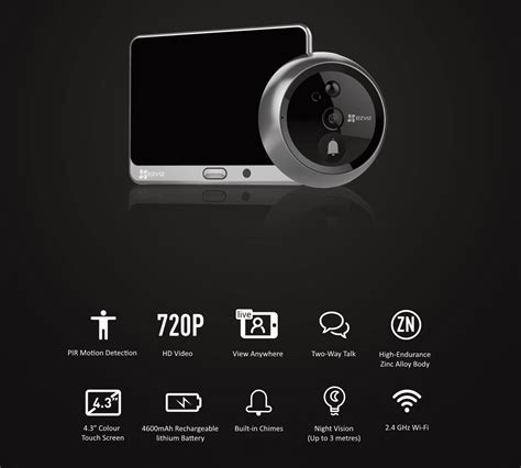 EZVIZ DP1 Smart Door Viewer Camera Motion Detection Intercom WiFi