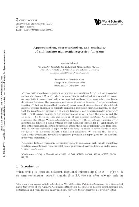 Pdf Approximation Characterization And Continuity Of Multivariate