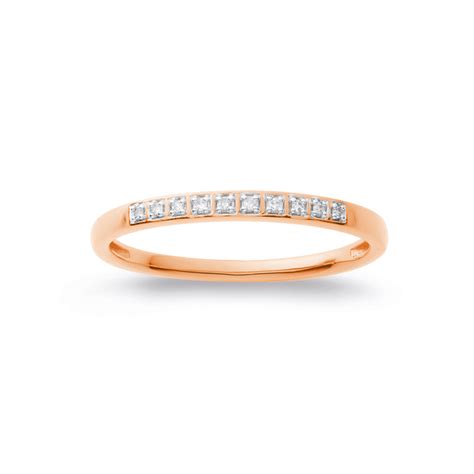 9ct Rose Gold Diamond Ring Goldmark Nz