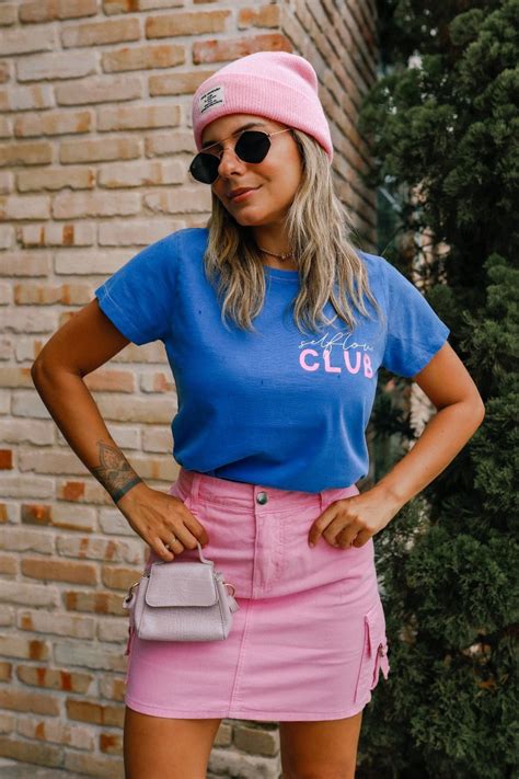 Tshirt Feminina Estonada Azul Club AMMU TSHIRT