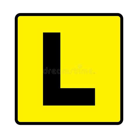 Learner Driver Car Icon Vector Illustration Stock Vector Illustration Of Lesson Plate 112133336