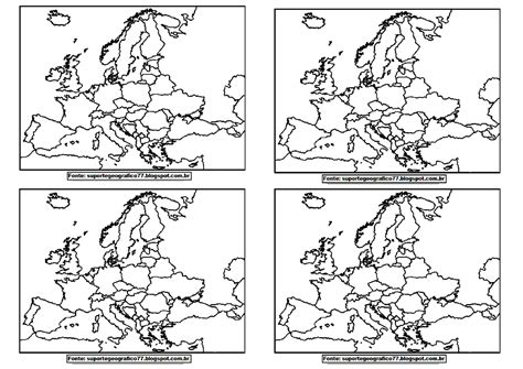 Suporte GeogrÁfico Europa Mapas Para Colorir