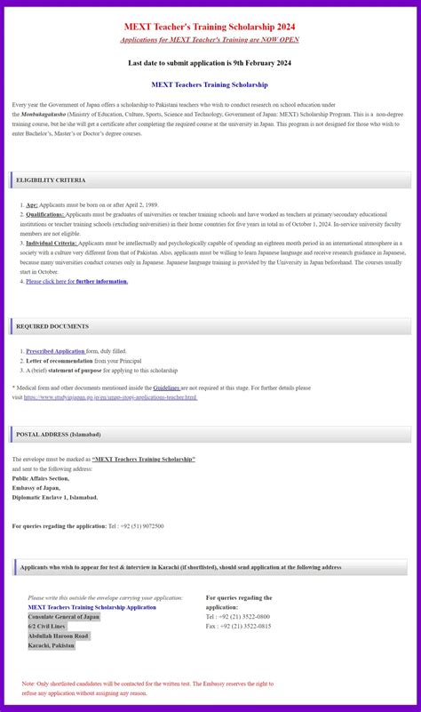 Mext Teacher Training Scholarships 2024 By Japan Embassy Career News