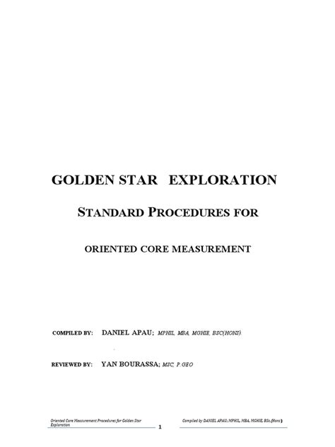 Oriented Core Measuring Procedures Pdf Structural Geology Geology