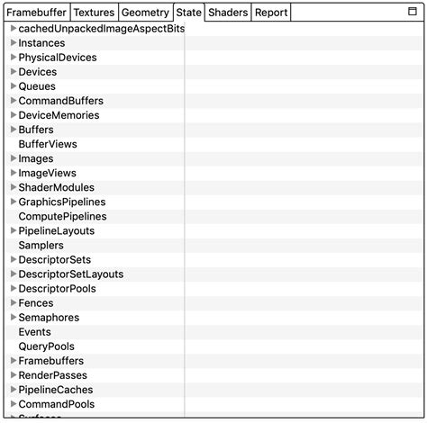 State Pane · Graphics Api Debugger