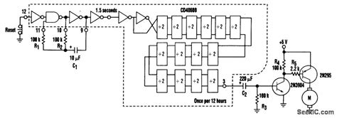 Simple Very Long Period Timer Measuring And Test Circuit Circuit Diagram