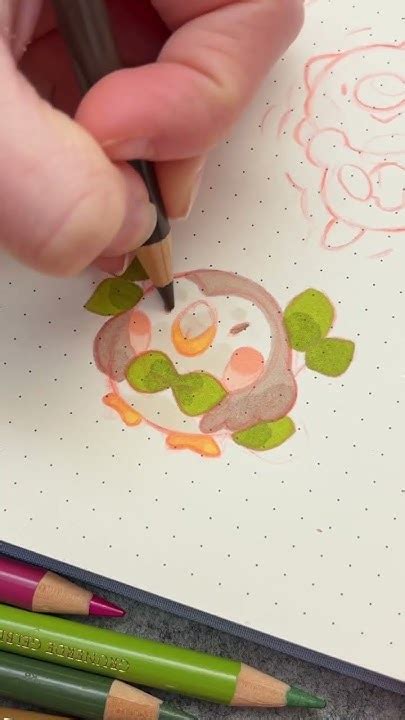 Tiny Rowlet 🦉 Markers Shorts Youtube