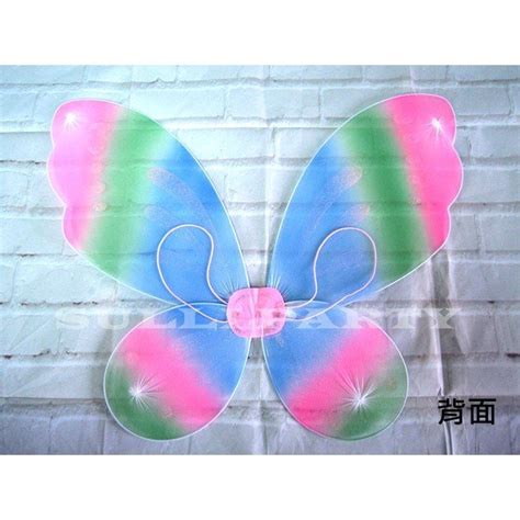 雪莉派對~彩色蝴蝶翅膀 萬聖節服裝 兒童變裝 仙子配件 精靈配件 仙子翅膀 精靈翅膀 蝴蝶翅膀 Yahoo奇摩拍賣