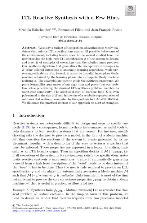 pdf ltl reactive synthesis with a few hints