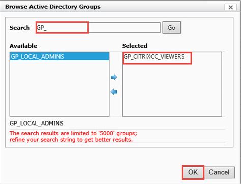 Citrix Command Center LDAP Authentication