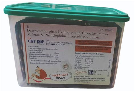 Dextromethorphan Hydrobromide Chlorpheniramine Maleate Tablets 4 Mg At