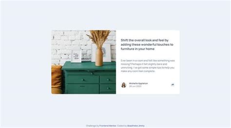 Frontend Mentor Article Preview Component Solution Coding Challenge