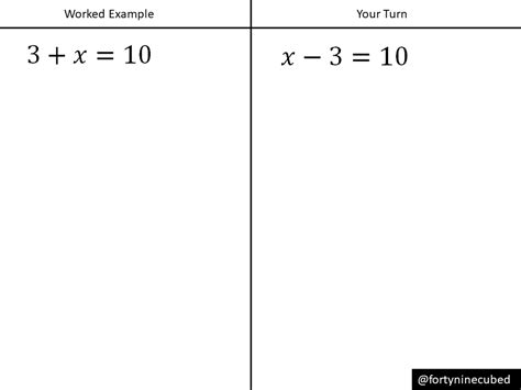 Equations One Step Adding And Subtracting Variation Theory