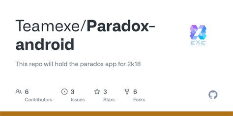 GitHub Teamexe Paradox Android This Repo Will Hold The Paradox App For K