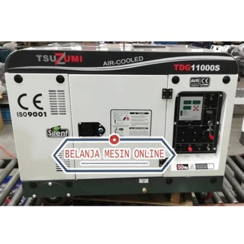Jual Genset 10 Kva 8000 8800 Watt 1 Phase Tsuzumi Tdg 11000s Japan