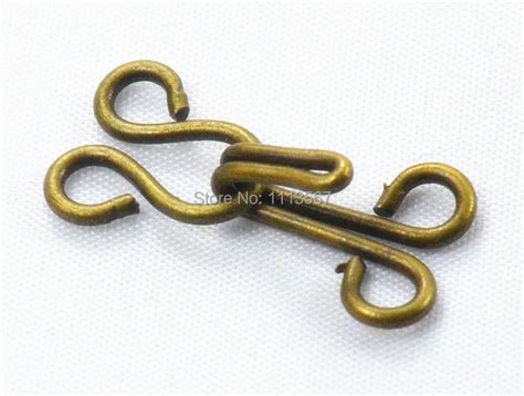 100pieces Craft Antique Bronze Metal Waist Extender Hooks And Eyes Clasps