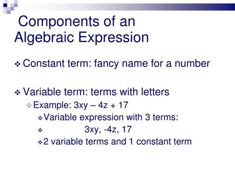 Ppt Algebraic Expressions Powerpoint Presentation Free Download Id