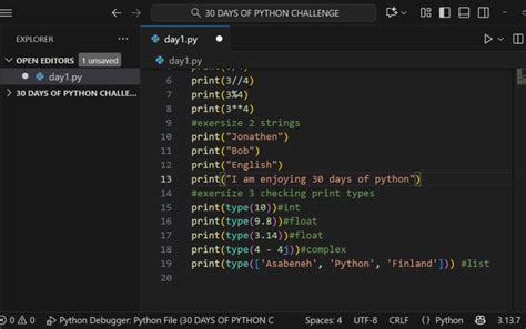 Python 30daysofcode Learntocode Pythonprogramming Codingjourney