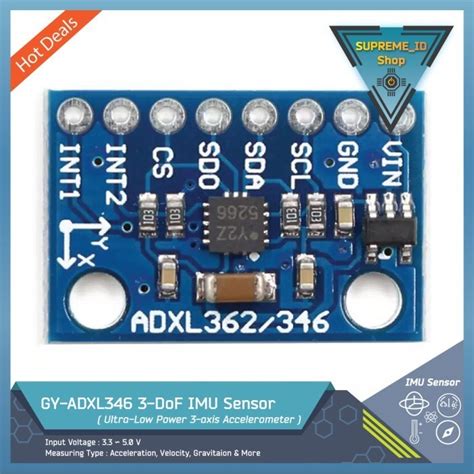 Gy Adxl346 13 Bit 3 Dof 3 Axis Imu Sensor New Ultra Low Power 3 Axis