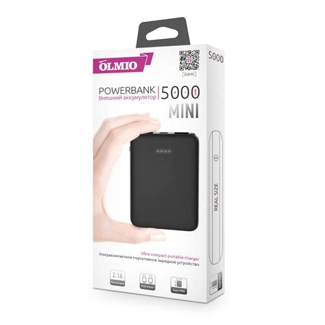 Внешний аккумуллятор OLMIO MINI-5 (5000mAh) Black - купить в Ташкенте ...
