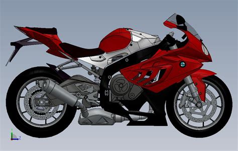 宝马s1rr摩托车solidworks德国原版图纸）solidworks 2015模型图纸免费下载 懒石网