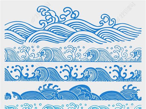 大海波浪简笔画简单海浪简笔画法 伤感说说吧