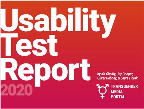Transgender Media Portal Usability Test Report Now Available Online Transgender Media Lab