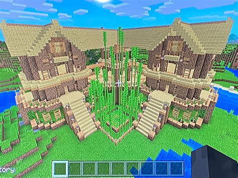 Minecraft Circle Large Oak House Tutorial