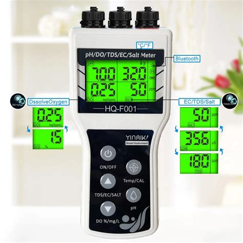 Portable Dissolved Oxygen Tester 6 In 1 Do Ph Meter Ph Conductivity
