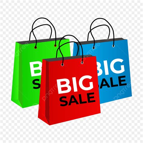 Gambar Penjualan Besar Spanduk Vektor Pusaran Harga Tas Belanja Label