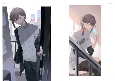 ぐりピにじそ え 37 on Twitter にじそ07新刊サンプル 一緒に生活してる感じのフルカラーイラスト本ですピ 軽い傷の表現