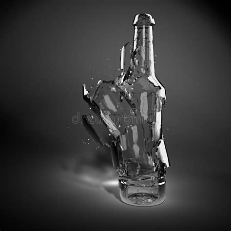 Broken Glass Bottle Stock Illustration Illustration Of Gray 19097842