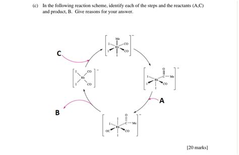 Solved C In The Following Reaction Scheme Identify Each Chegg Com
