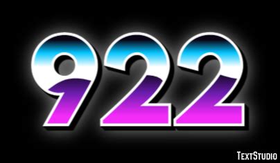 922 Text effect and logo design Number | TextStudio