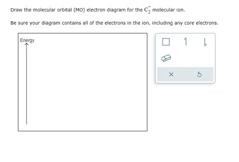 Solved Draw The Molecular Orbital Mo Electron Diagram For